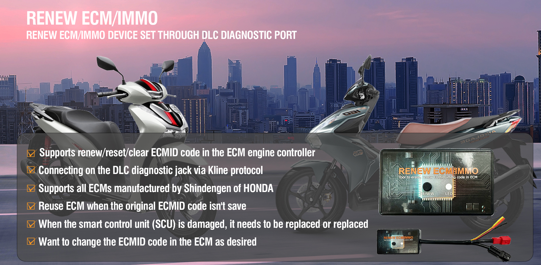 RENEW ECM/IMMO DEVICE SET THROUGH DLC DIAGNOSTIC PORT